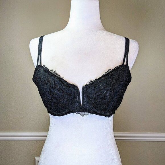 Auden | Intimates & Sleepwear | Auden Unlined Balconette Black Lace Bra ...